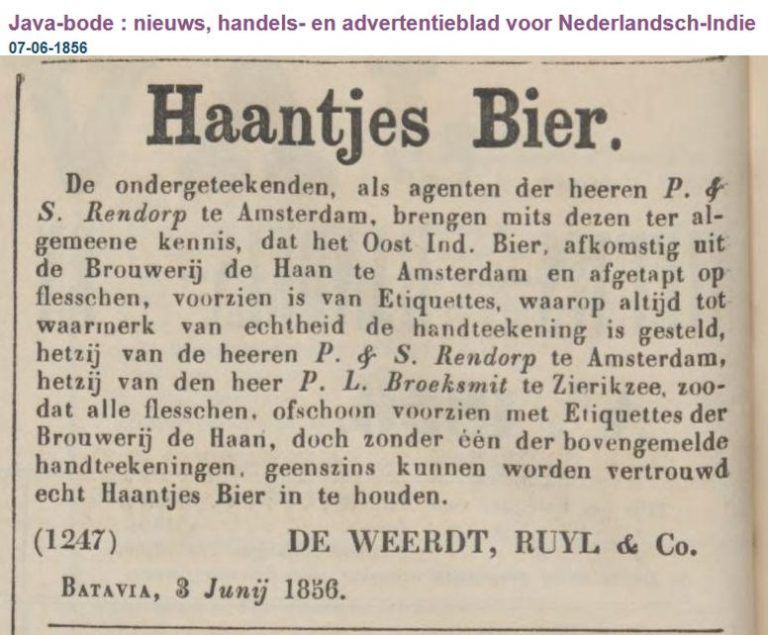 Lost Beers - East-Indian Haantjesbier